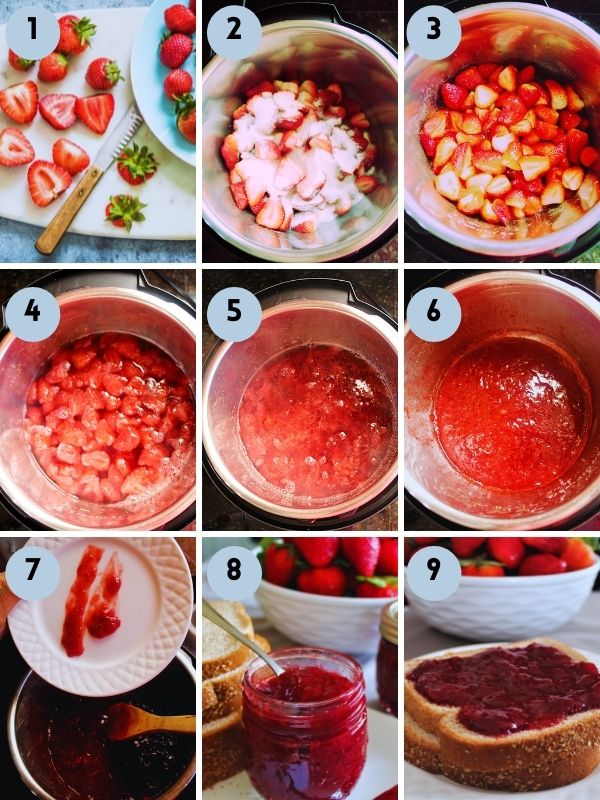 Easy Strawberry Jam Just 3 Ingredients No Pectin Living Smart And