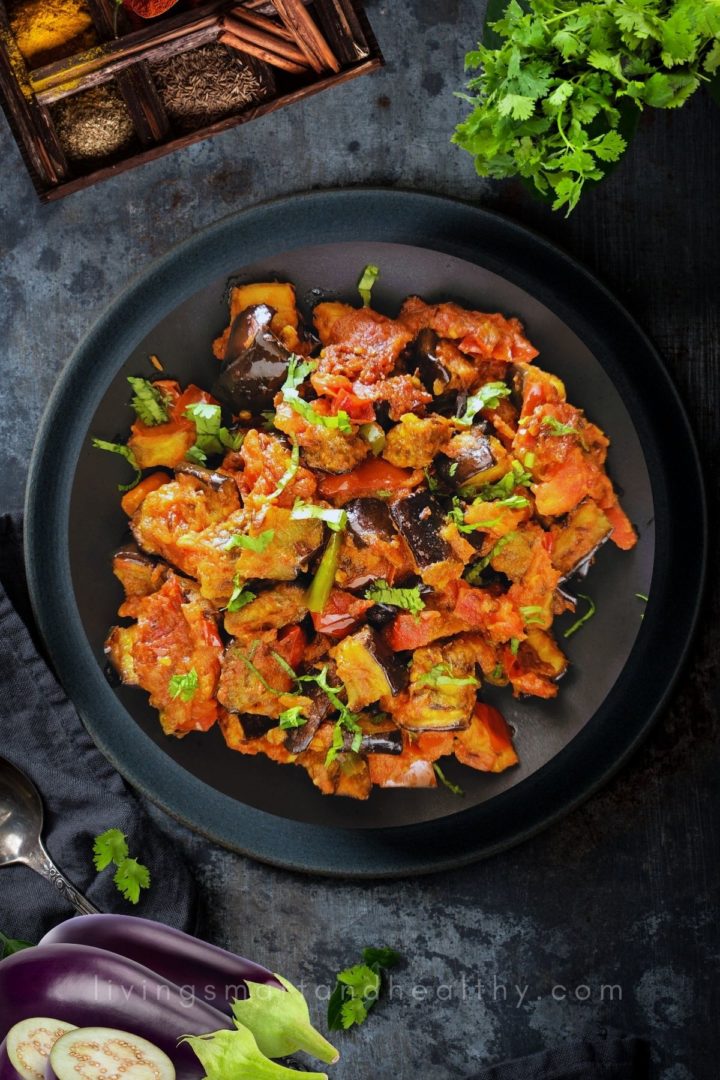 Baingan Tamatar Ki Sabzi - Living Smart And Healthy