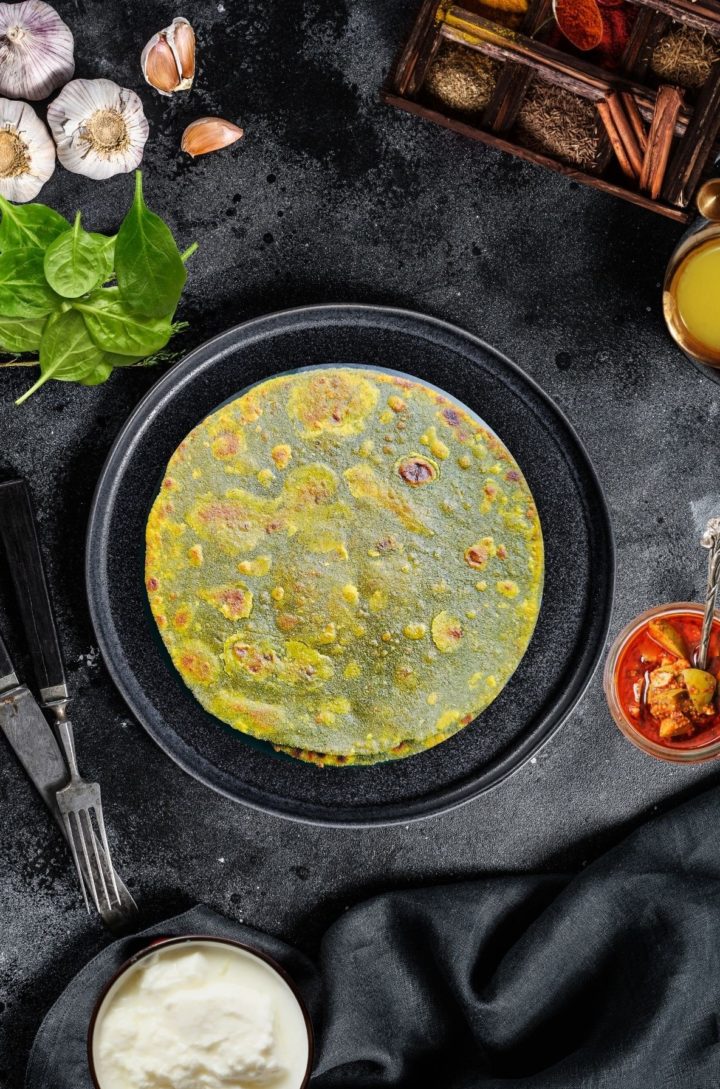 Palak Paratha [Spinach Flatbread] - Living Smart And Healthy