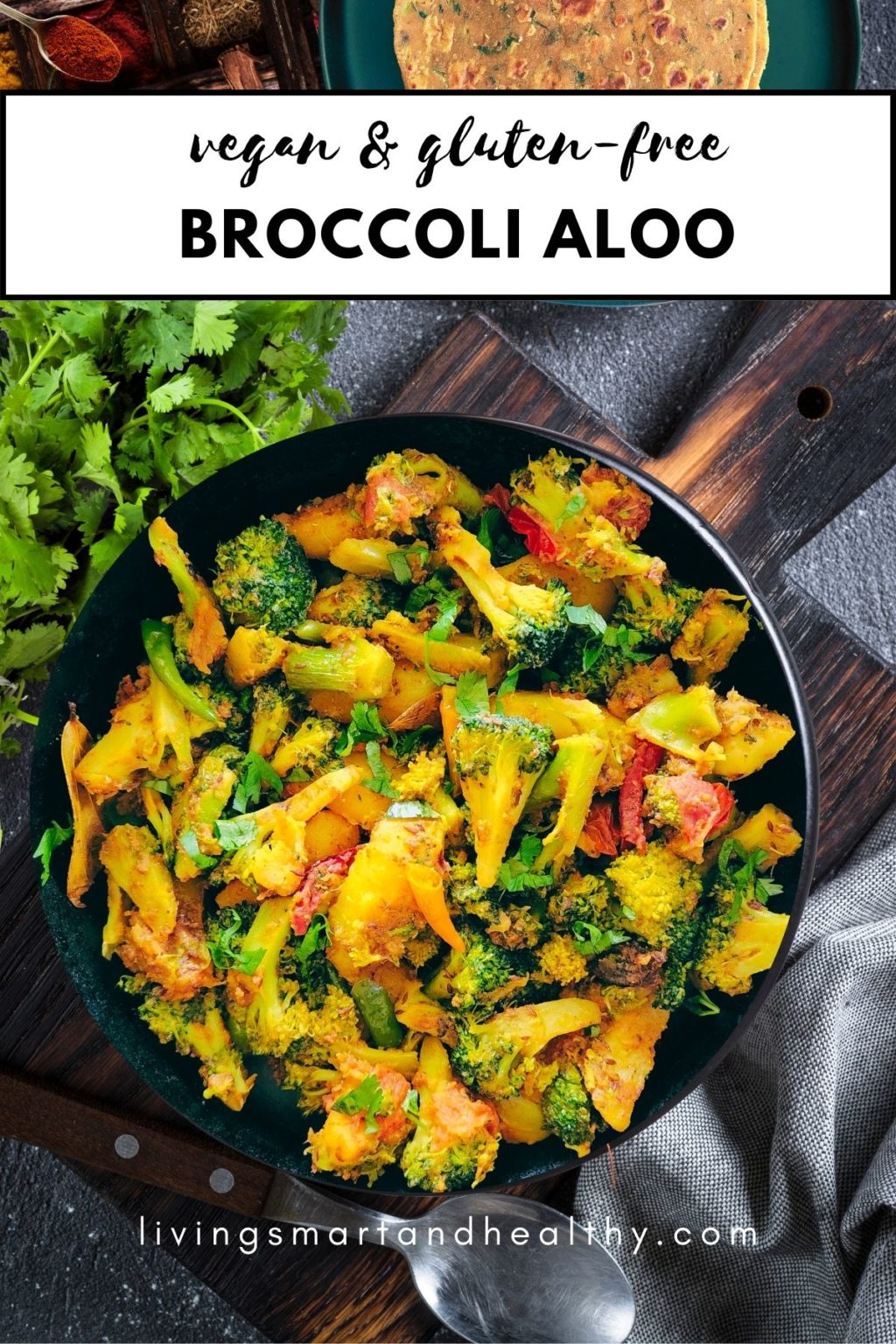 Broccoli Aloo [Indian Broccoli Potato Stir Fry] - Living Smart And Healthy