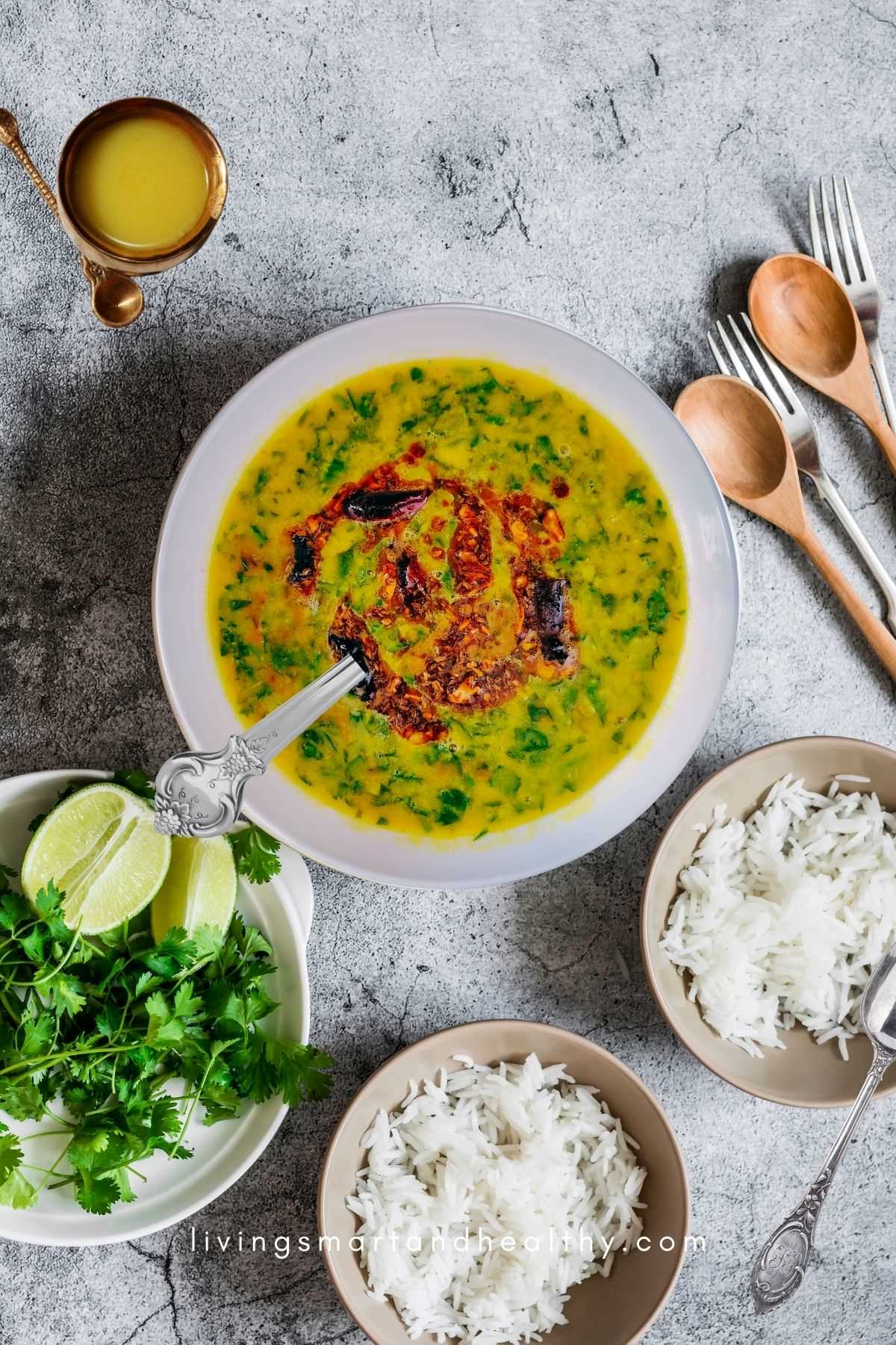 Easy Instant Pot Spinach Dal - Living Smart And Healthy