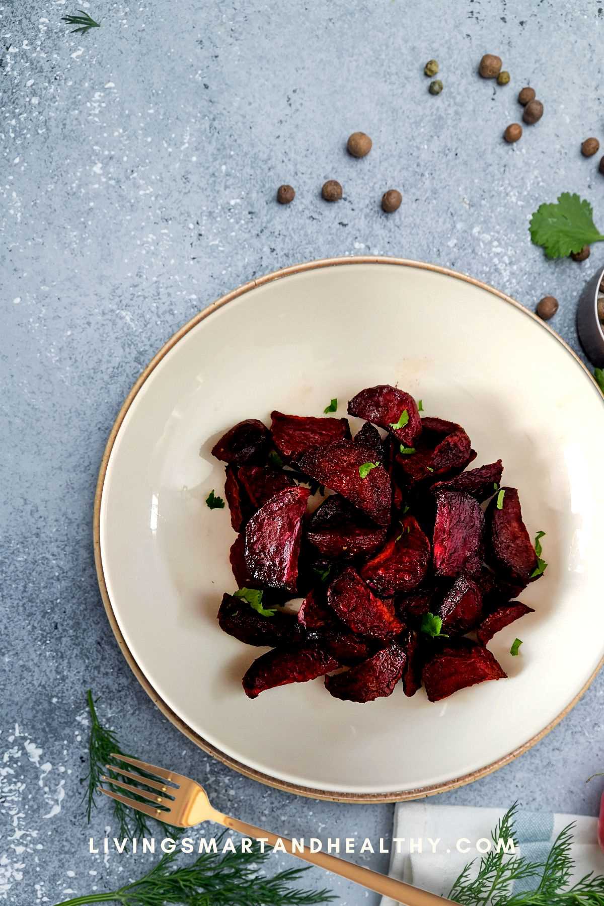 Amazing Roasted Air Fryer Beets - Living Smart And Healthy