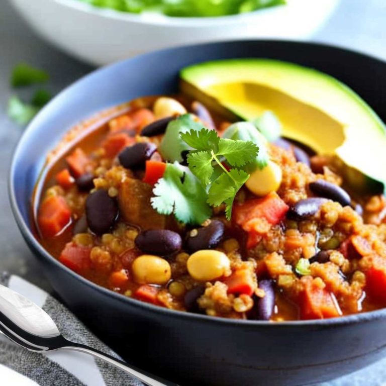 Best Vegetarian Bean Quinoa Chili - Living Smart And Healthy