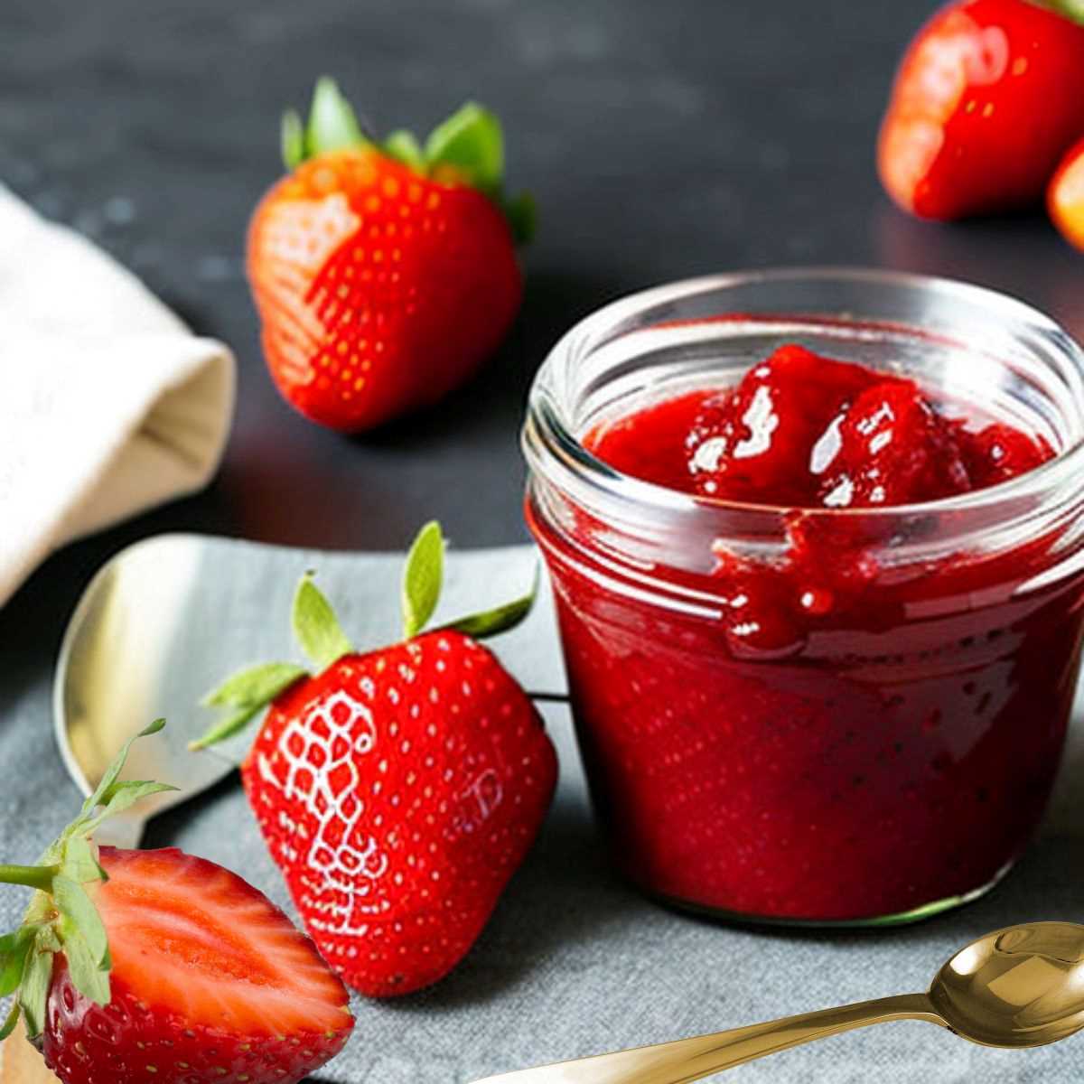 Easy Strawberry Jam Just 3 Ingredients No Pectin Living Smart And