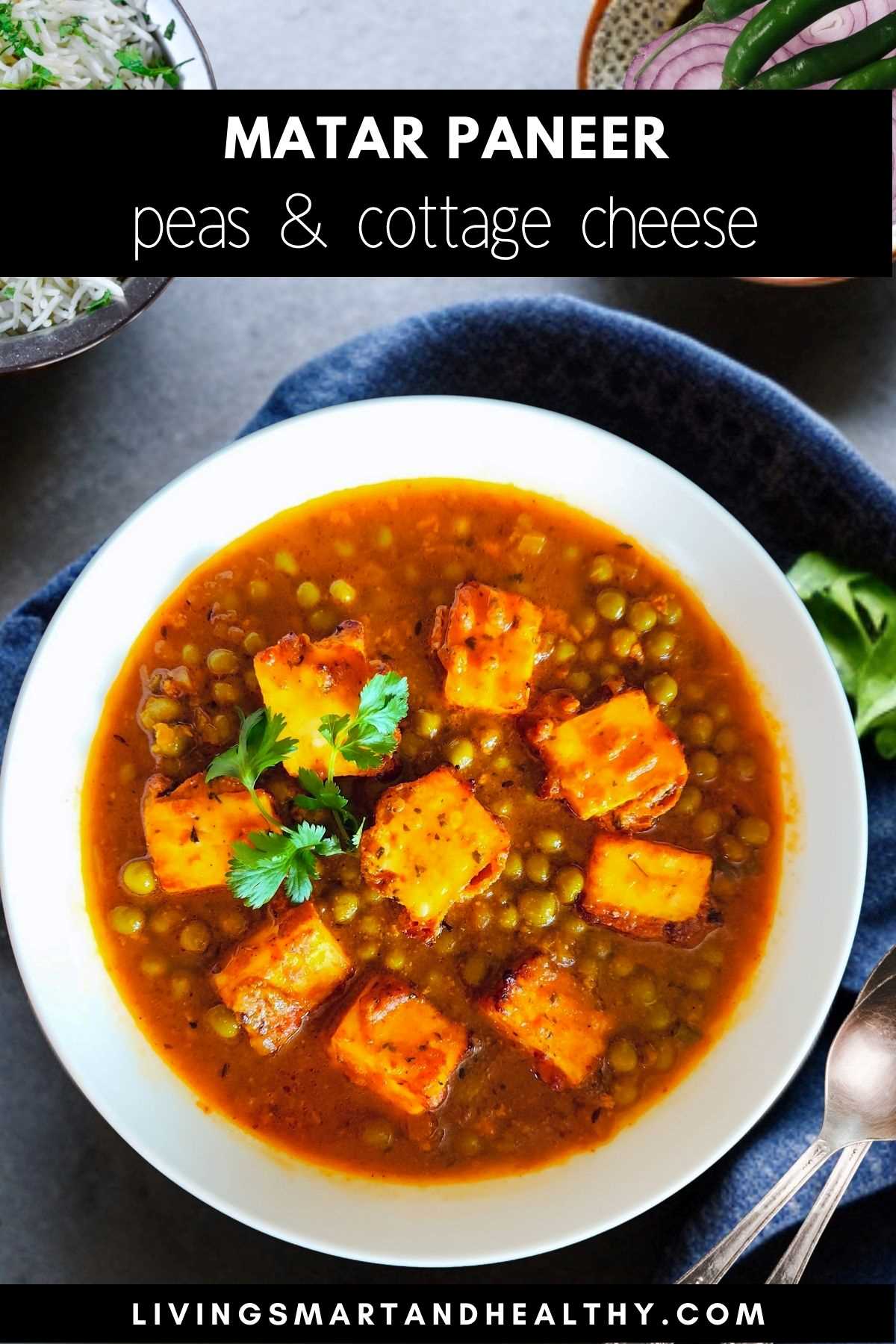 Authentic Matar Paneer Recipe [Mutter Paneer] - Living Smart And Healthy