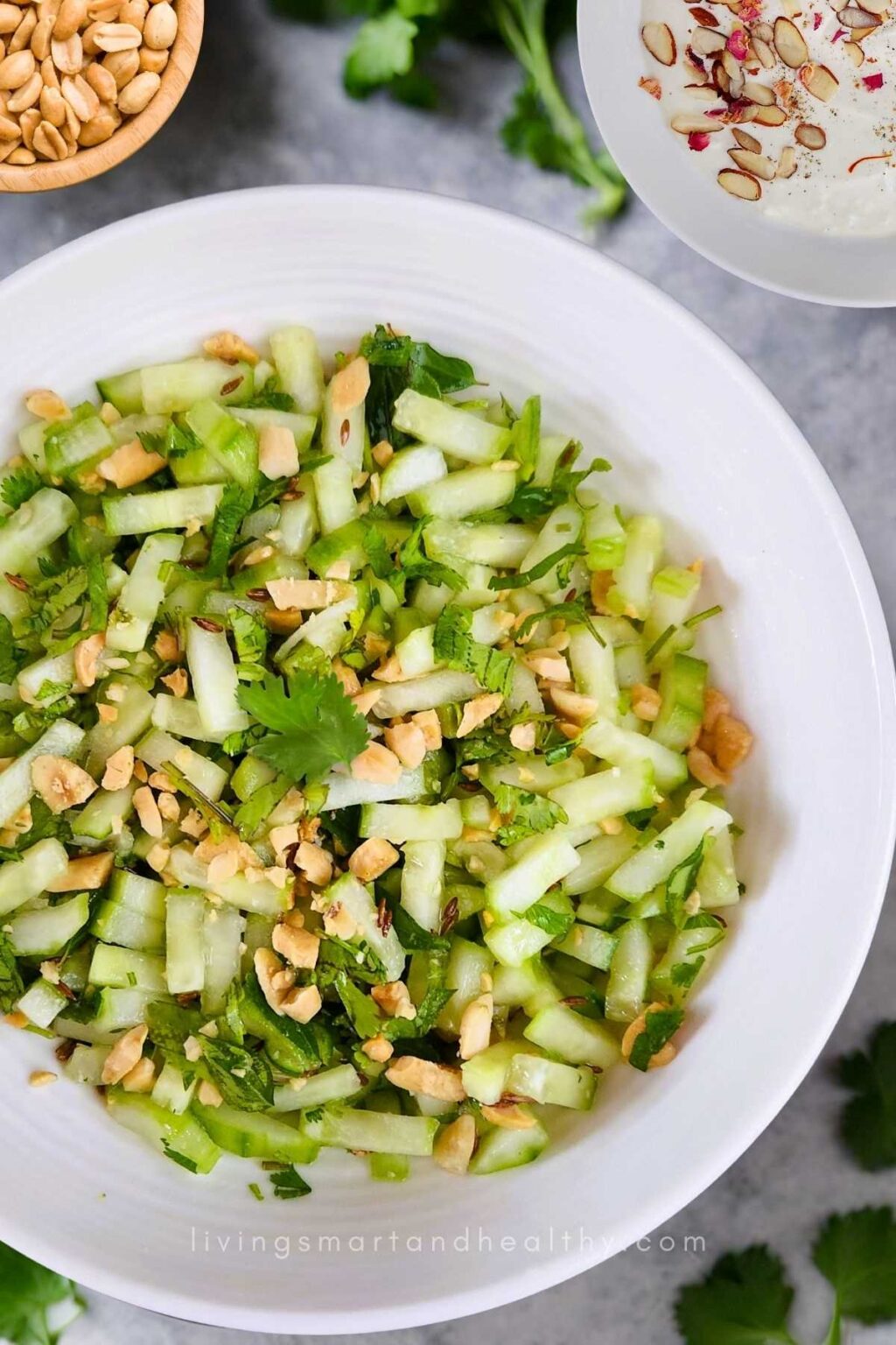 Khamang Kakdi [Maharashtrian Cucumber Salad] - Living Smart And Healthy