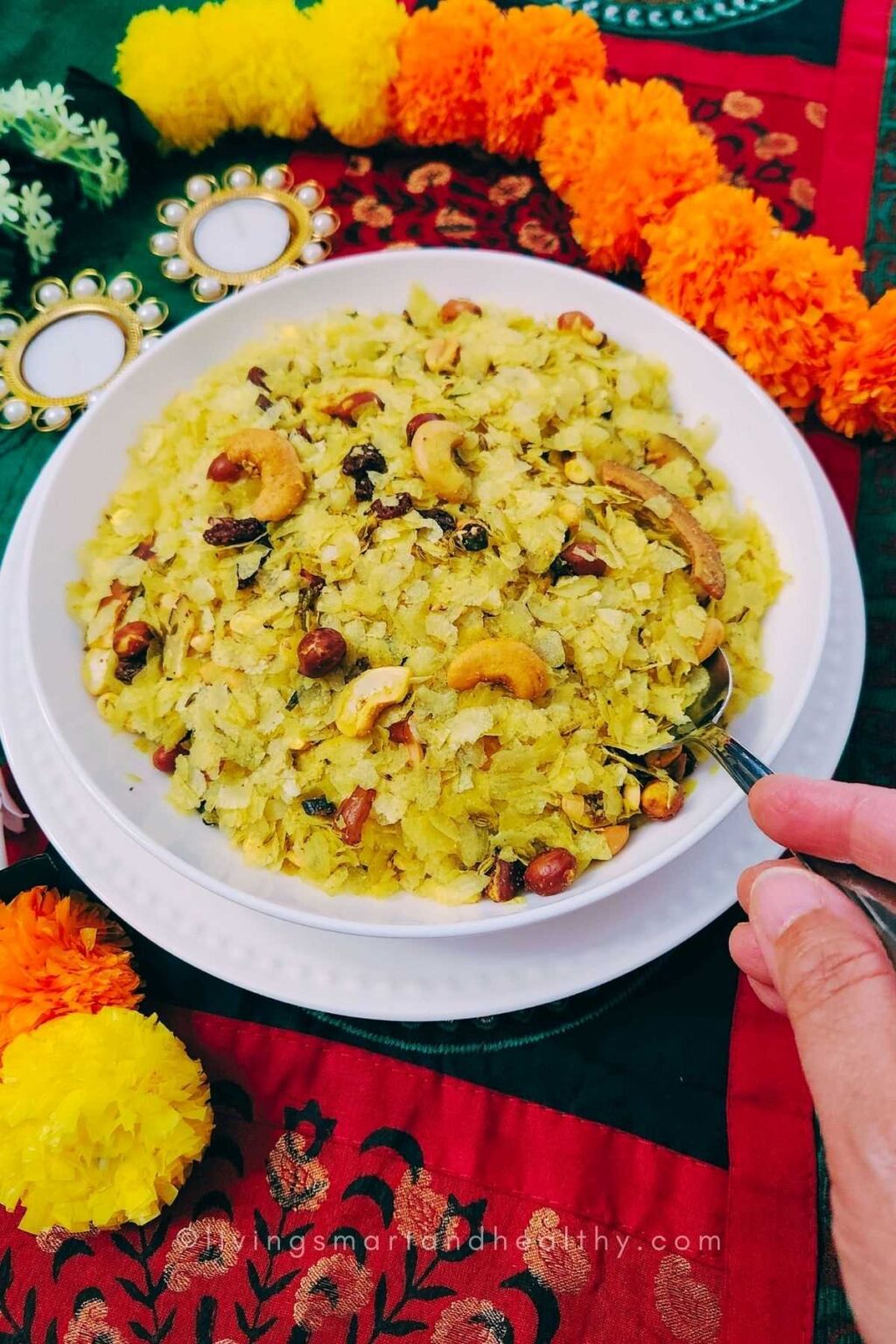 Poha Chivda | Chivda Recipe 2 Ways | Namkeen Snack - Living Smart And ...