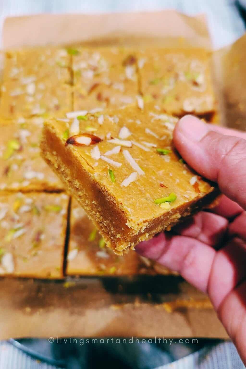 Besan Burfi Recipe | Easy Besan Ki Barfi