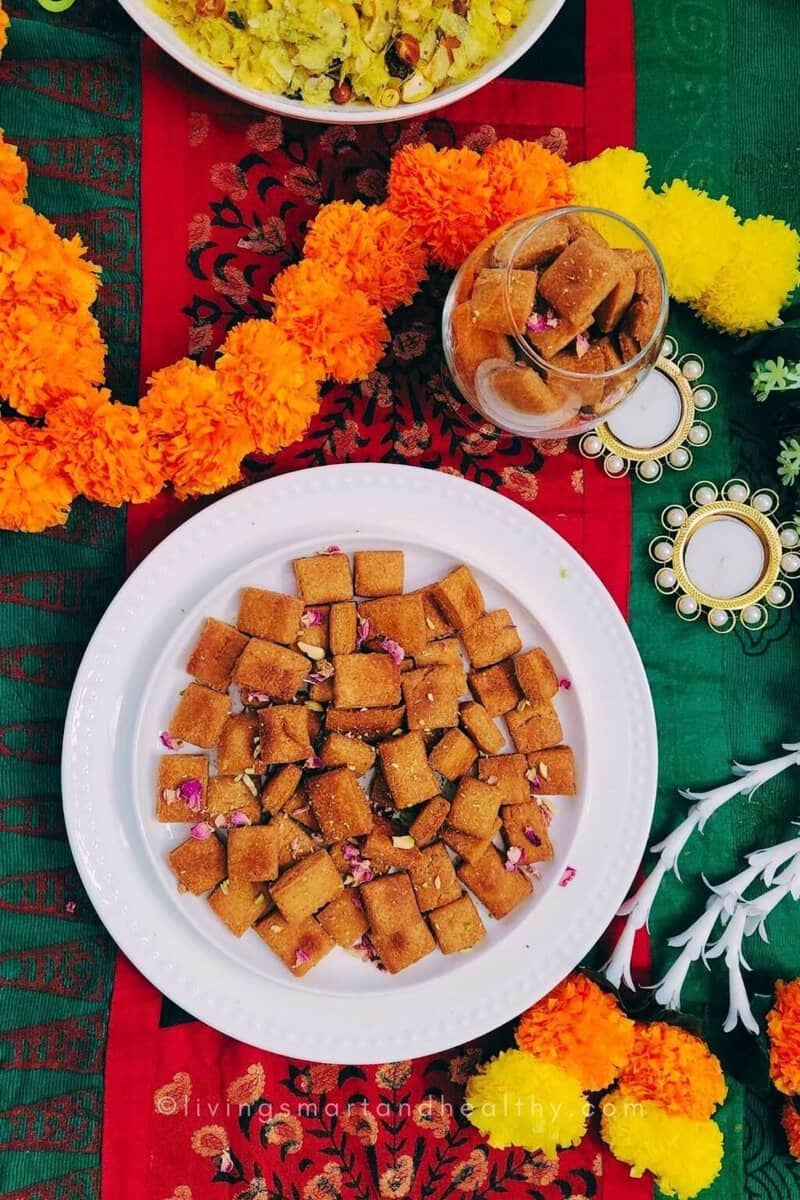 Easy Whole Wheat Shakarpara Recipe (Shakarpali) - Living Smart And Healthy