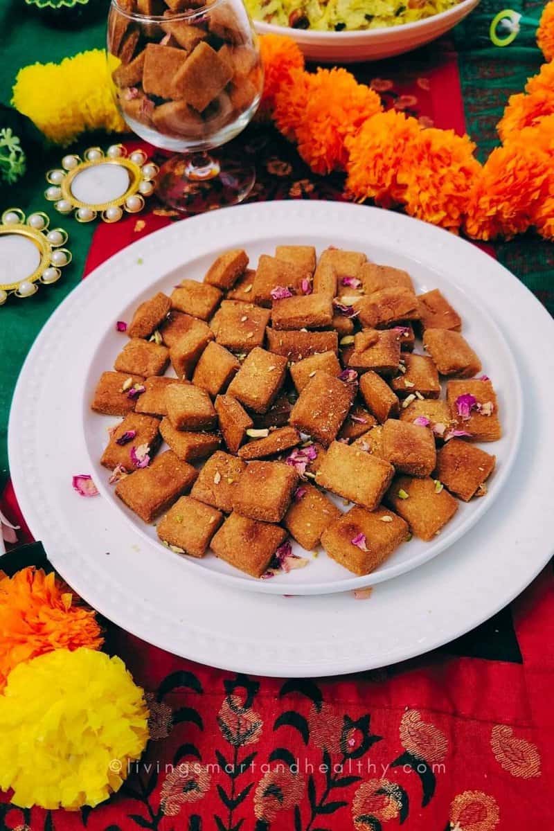 Easy Whole Wheat Shakarpara Recipe (Shakarpali) - Living Smart And Healthy