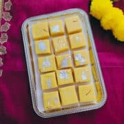 2-Ingredient Mango Ice Cream Barfi