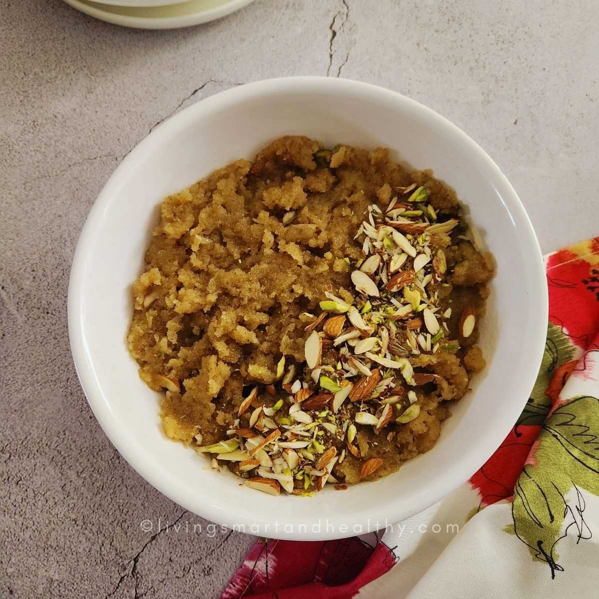 Gur Ka Halwa Recipe | Sooji Halwa with Jaggery - Living Smart And Healthy