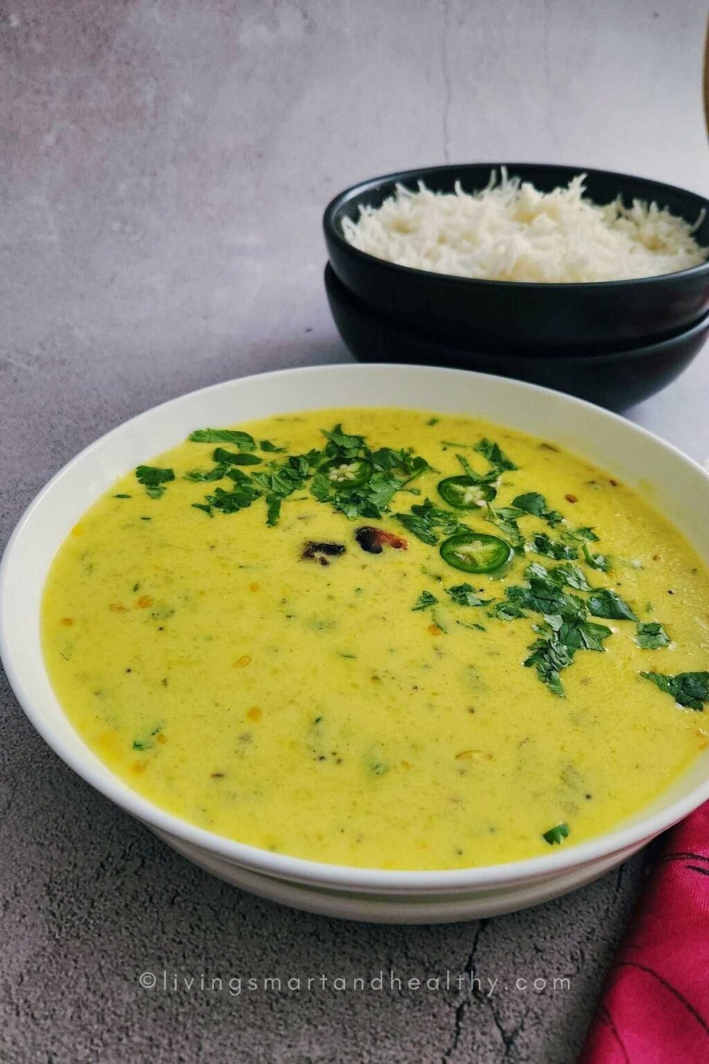 Hare Lehsun Ki Kadhi | Kadhi with fresh Green Garlic - Living Smart And ...