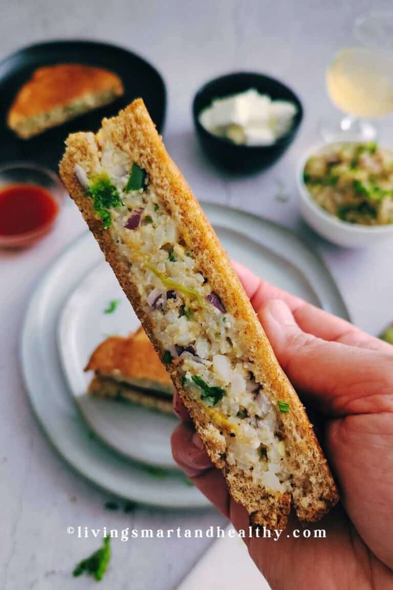 Paneer Sandwich Recipe | Paneer Grilled Sandwich - Living Smart And Healthy