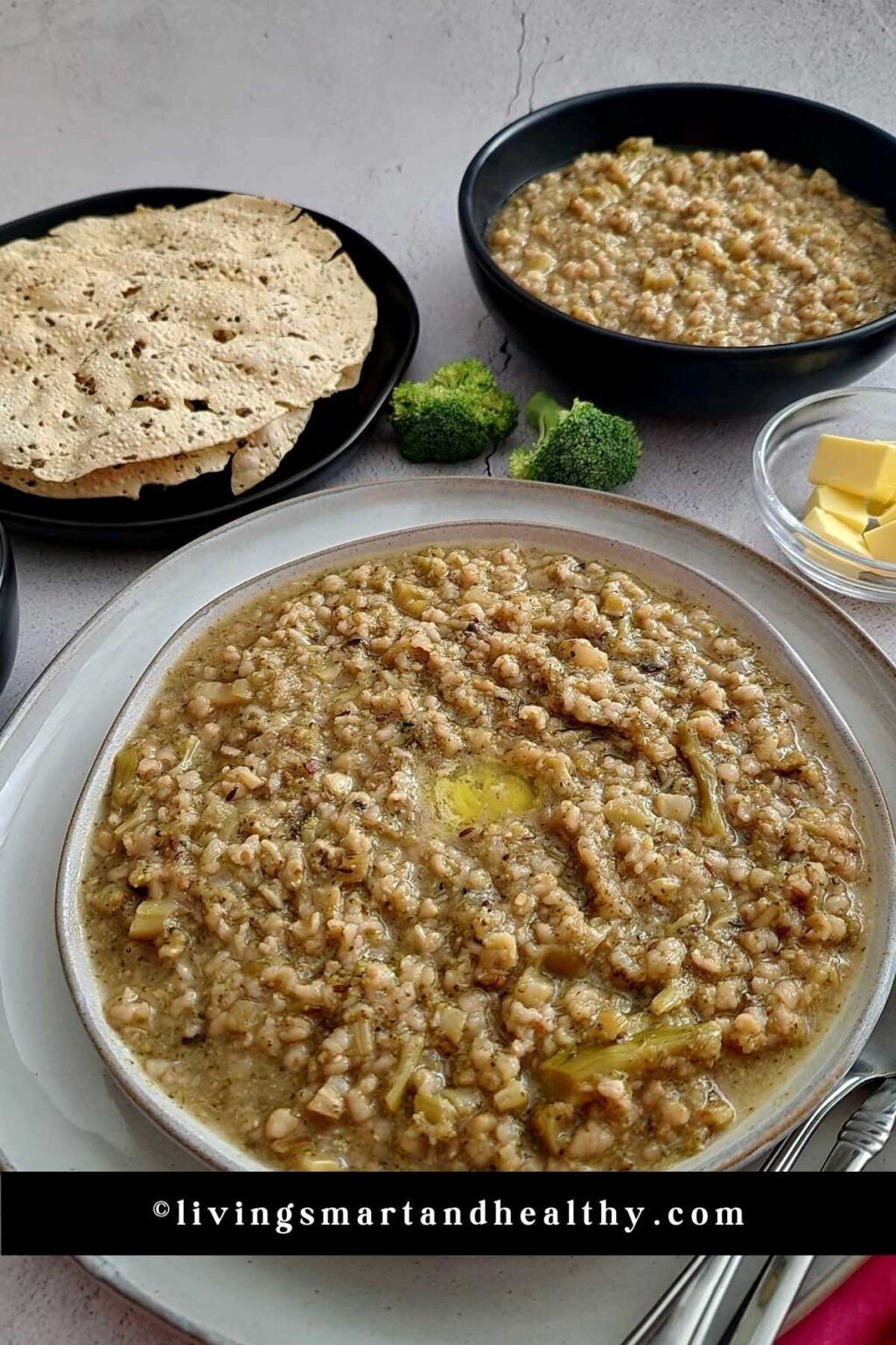 Broccoli Brown Rice Khichdi Recipe - Living Smart And Healthy