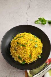 Turmeric Rice Recipe | Indian Yellow Rice - Living Smart And Healthy