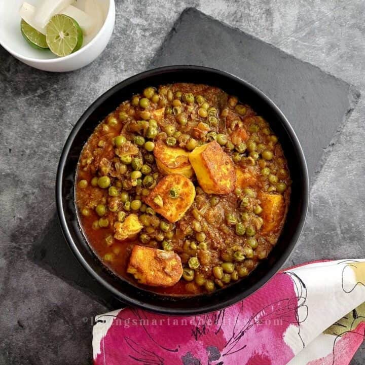 Matar Paneer Recipe [Mutter Paneer] - Living Smart And Healthy