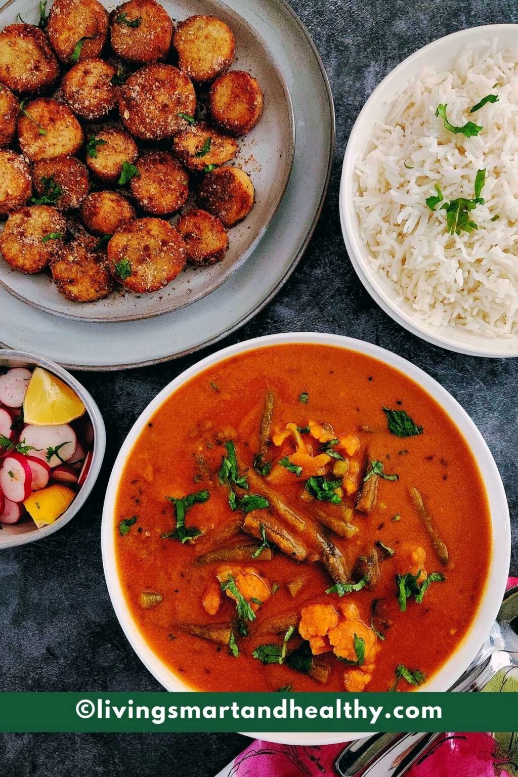 Sindhi Kadhi | Vegan Curry with Vegetables - Living Smart And Healthy