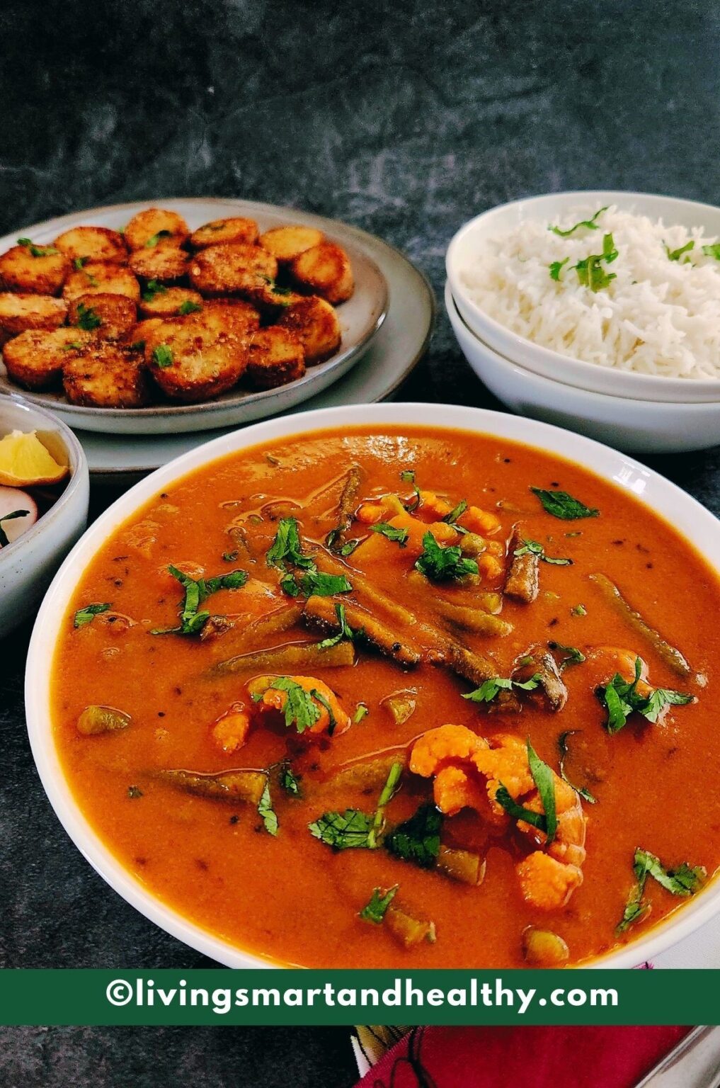 Sindhi Kadhi | Vegan Curry with Vegetables - Living Smart And Healthy