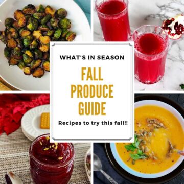 Fall Fruits And Vegetables In Season