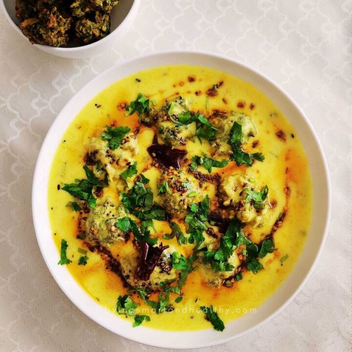 Methi Pakoda Kadhi - Living Smart And Healthy