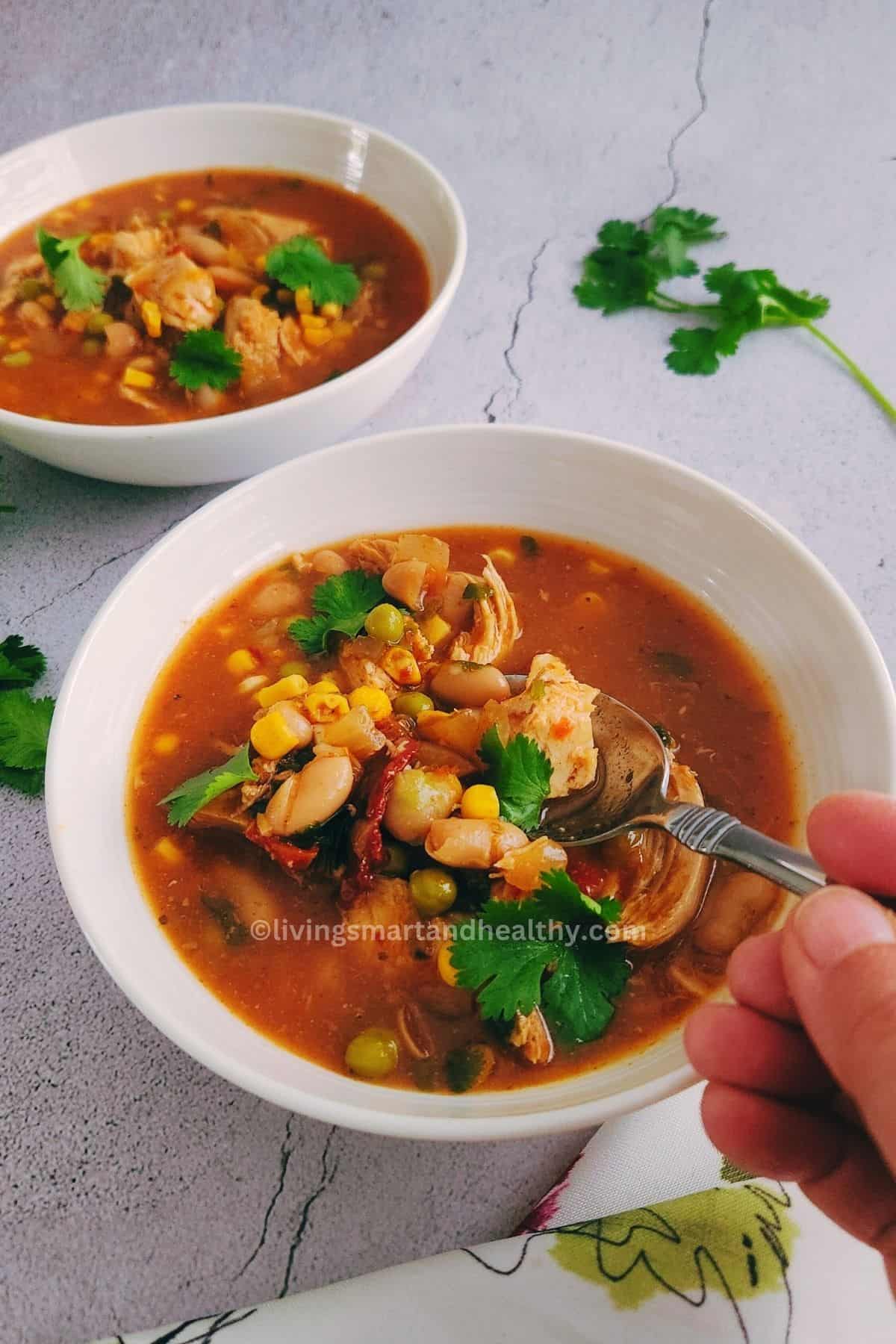 Chipotle Chicken Soup - Living Smart And Healthy
