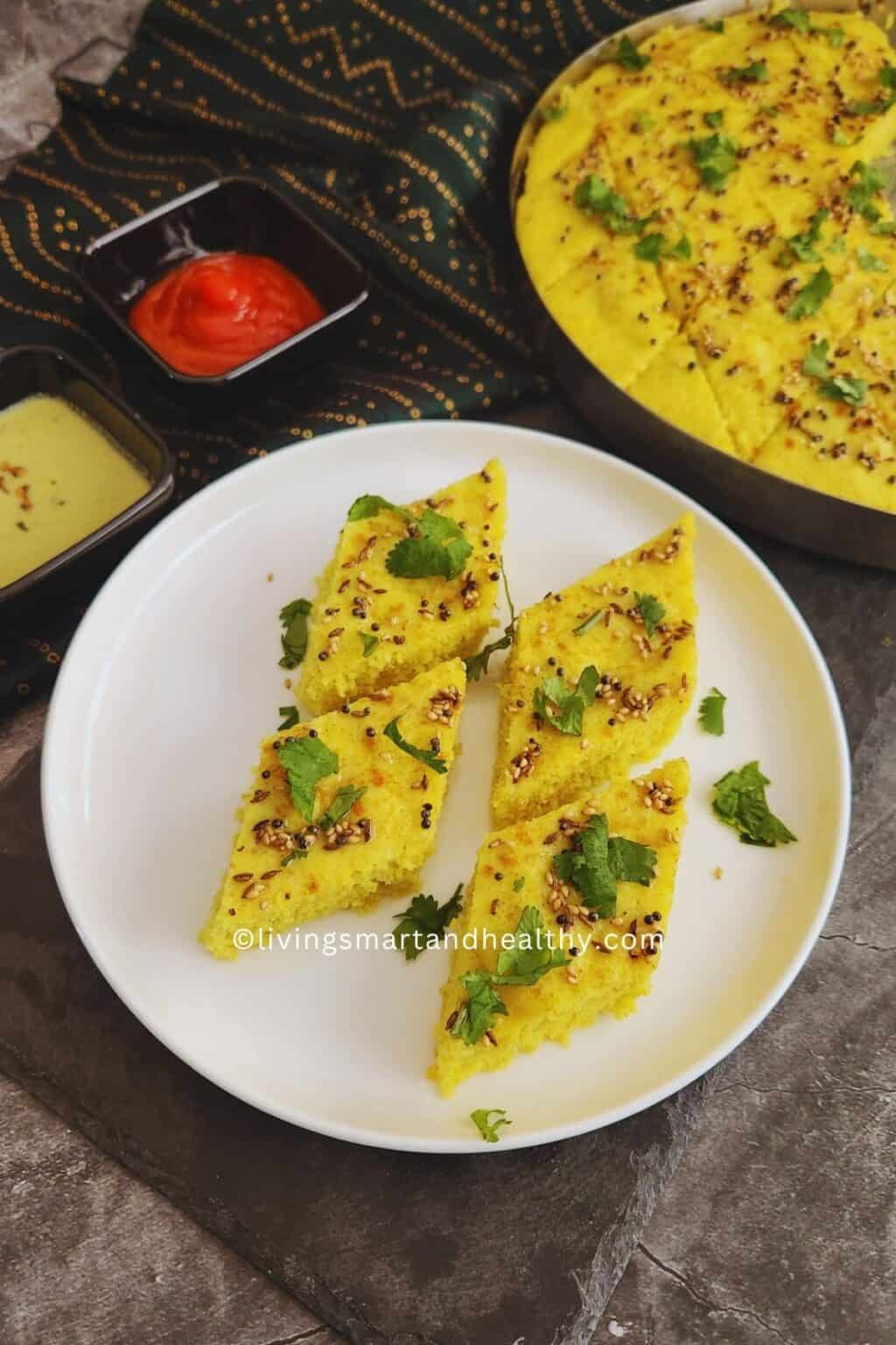 Dalia Moong Dal Instant Dhokla Recipe